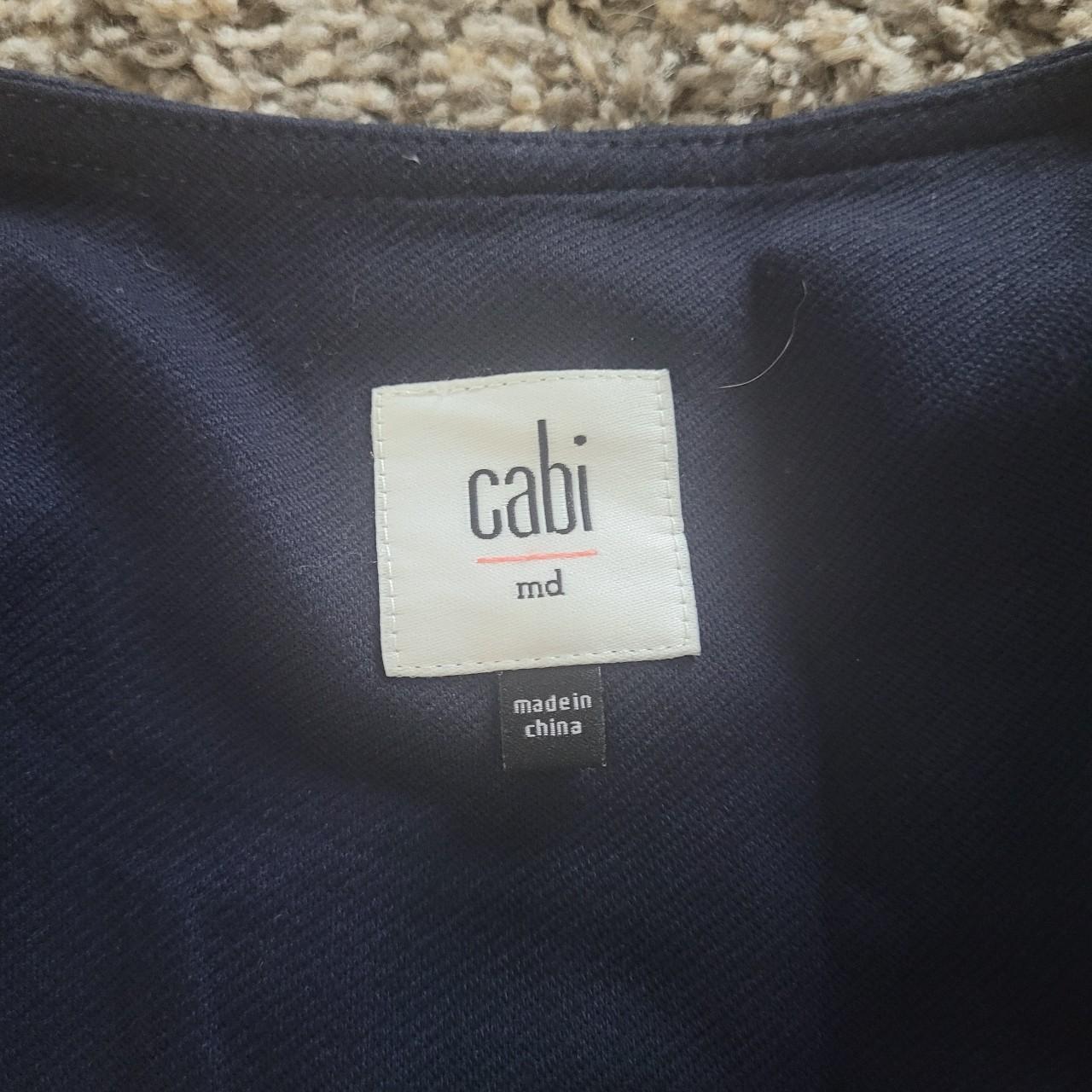 cabi Navy Blue Trench Coat. button... - Depop