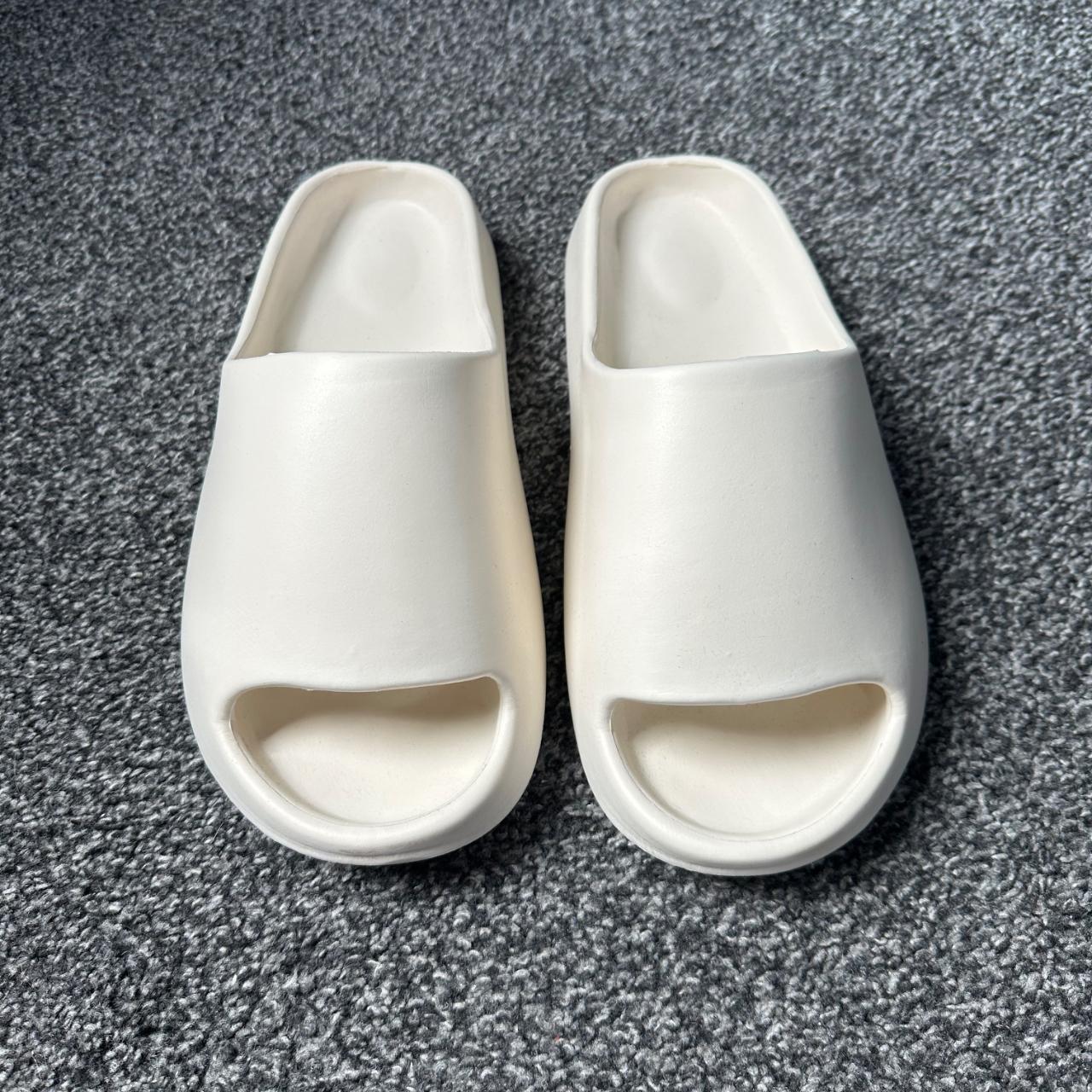 Beige Slides, trendy beige sliders, size EU 48-49... | Depop