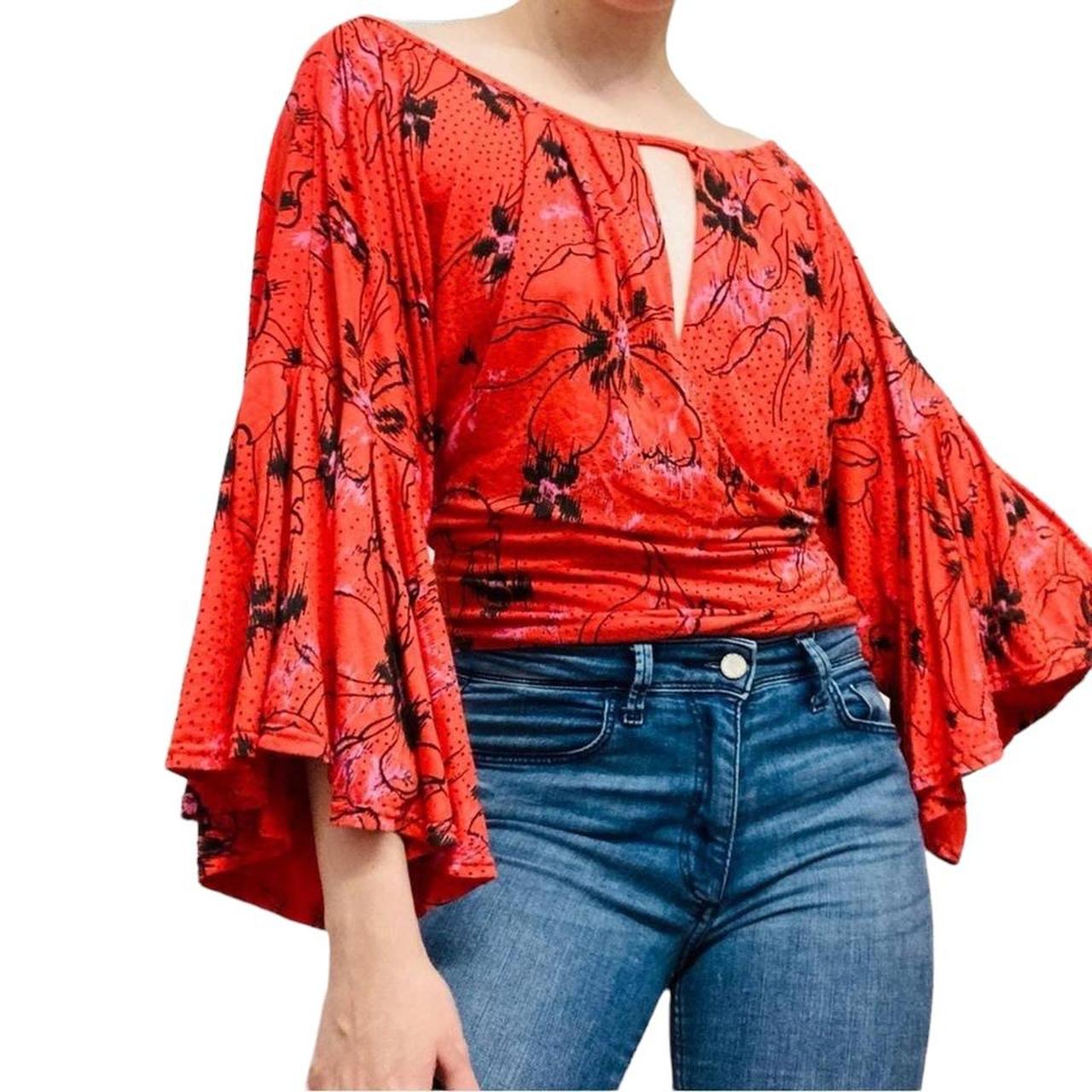 Flare Sleeves Fairy Blouse Top Brand: Free People... - Depop