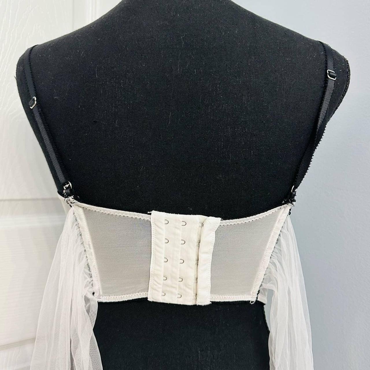 Embroidered White Bridal Bustier Bra Brand:... - Depop
