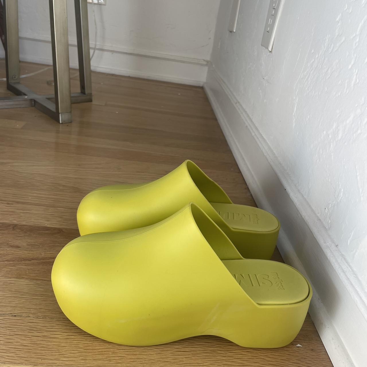 Simon Miller clogs Lime green Never worn Size 7 - Depop