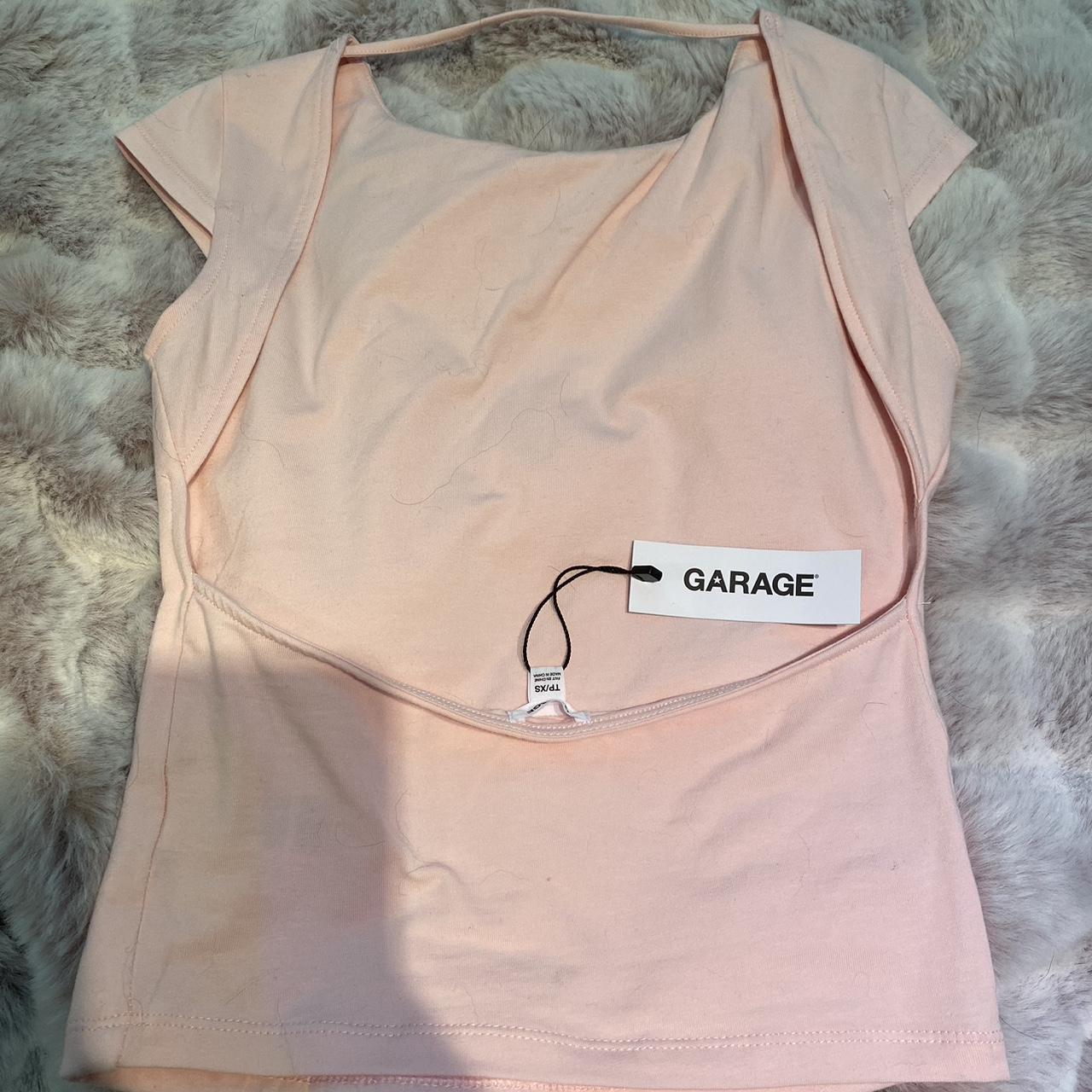 Garage Women's Pink Crop-top | Depop