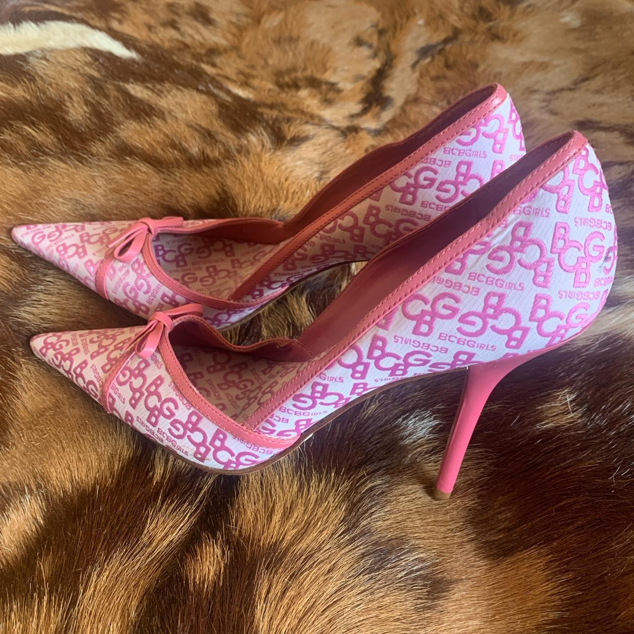 BCBGeneration Women's Pink Courts | Depop