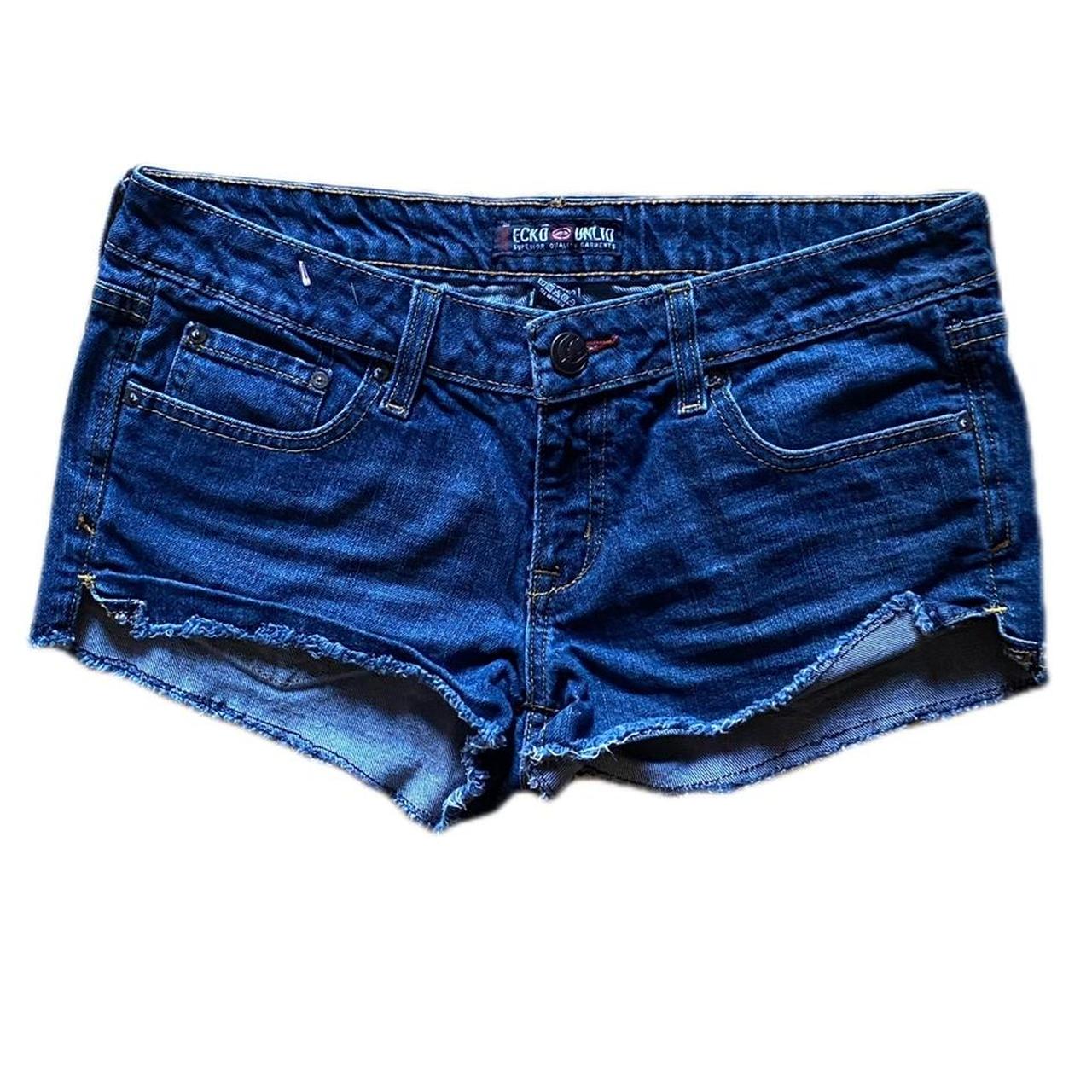 Echo Unlto Ecko Red Booty Shorts These Jean Shorts Depop
