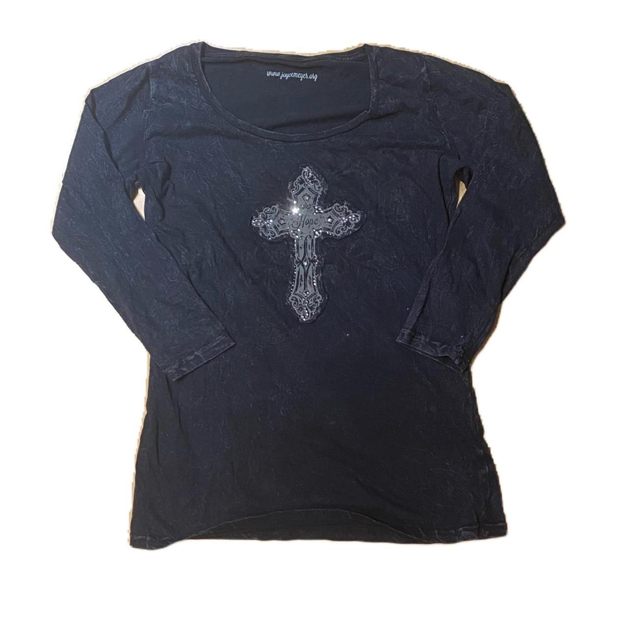 “Hope” mall goth cross tee shirt This shirt is a... - Depop