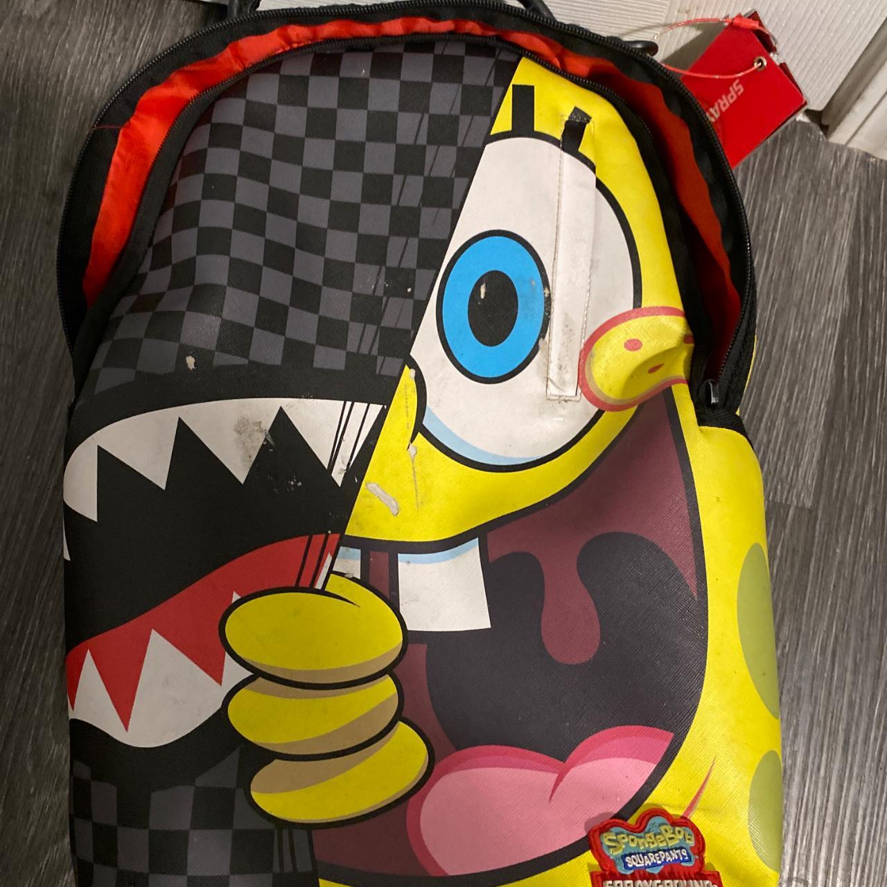 SpongeBob spray ground book bag minor damages... | Depop