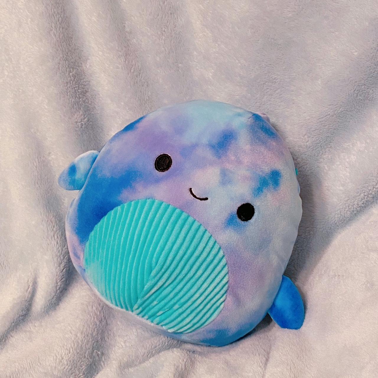 Cyan Squishmallow Shark / Fish Tie-dye Squishmallow... - Depop
