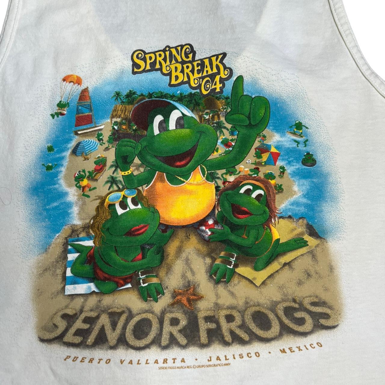 Vintage senior Frogs tank size tag is faded see... - Depop
