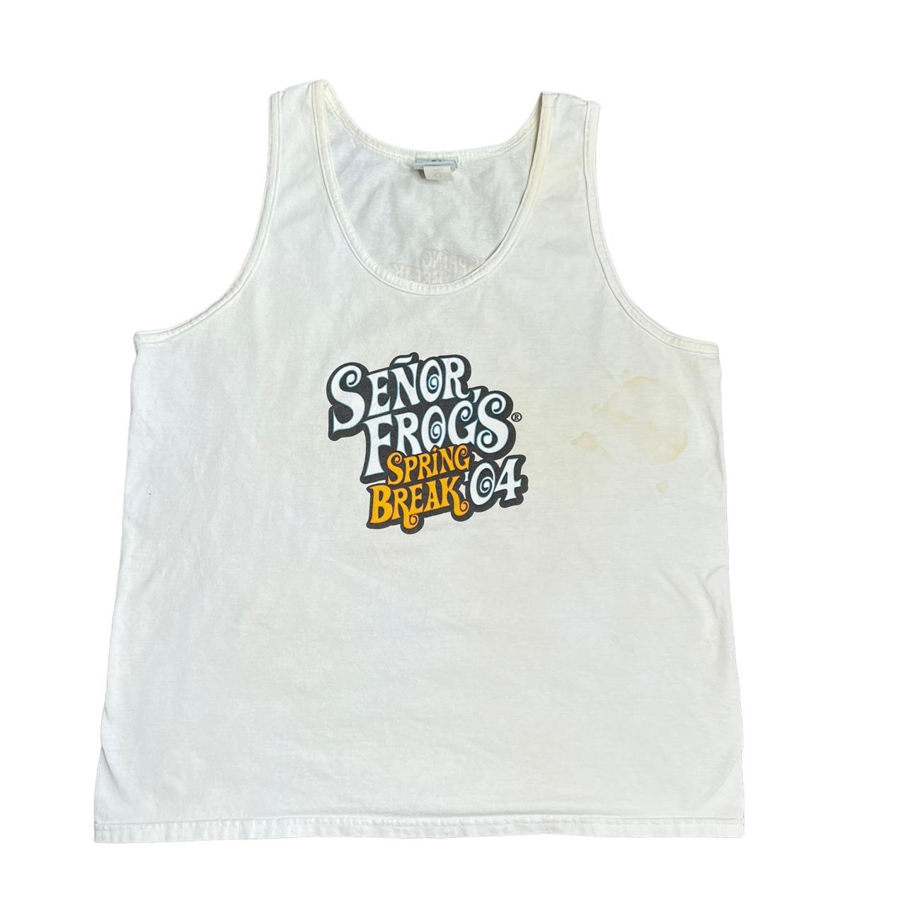 Vintage senior Frogs tank size tag is faded see... - Depop