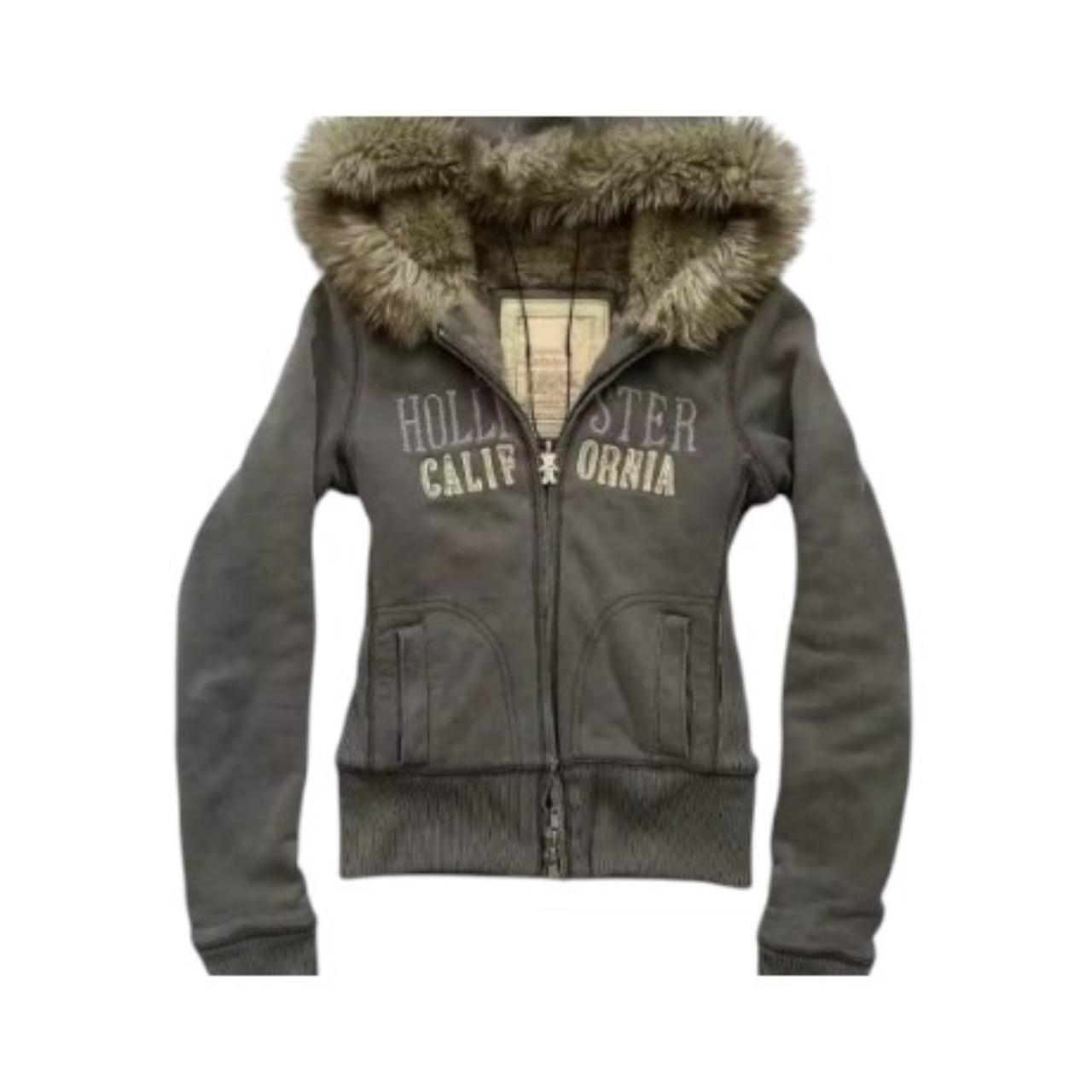 Hollister Faux Fur Hoodie – Y2K / California... | Depop