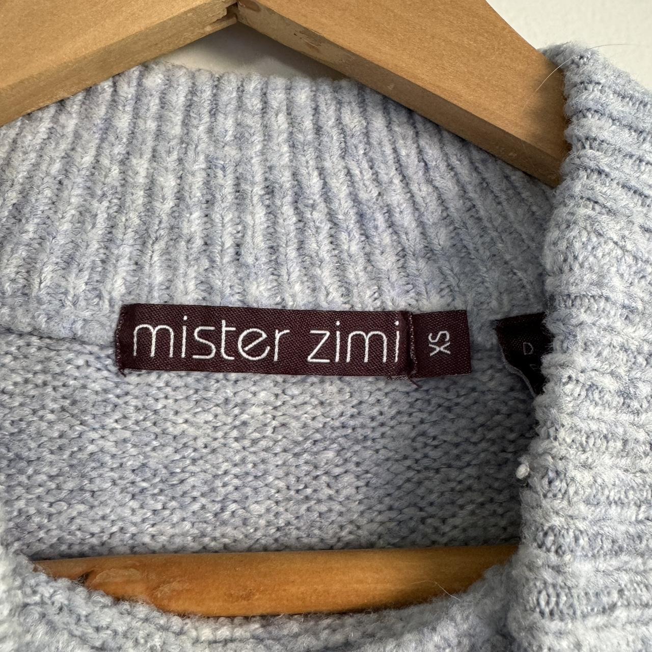 Mister Zimi Harper Knit Jumper in Baby Blue Marle... - Depop