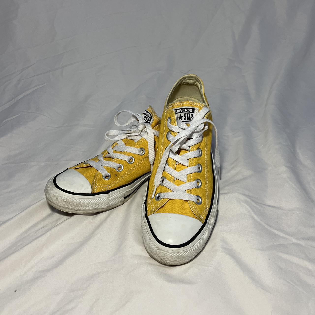 AUTHENTIC yellow Converse All Star Fits a women’s... - Depop