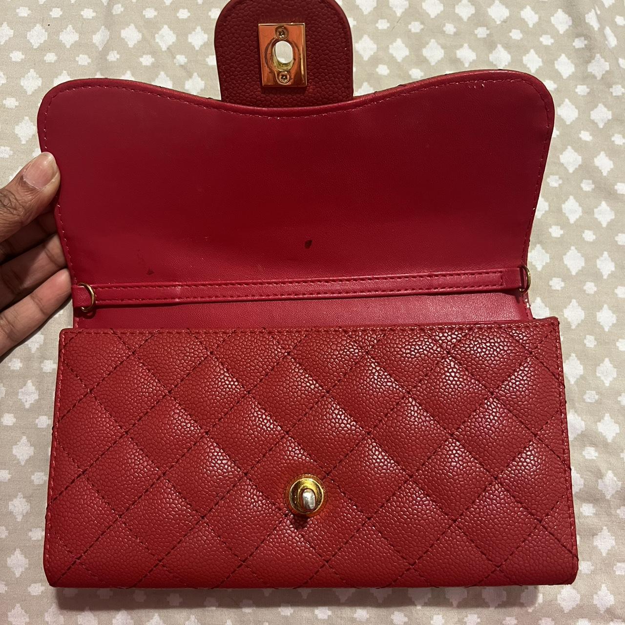 Red Chanel wallet - Depop