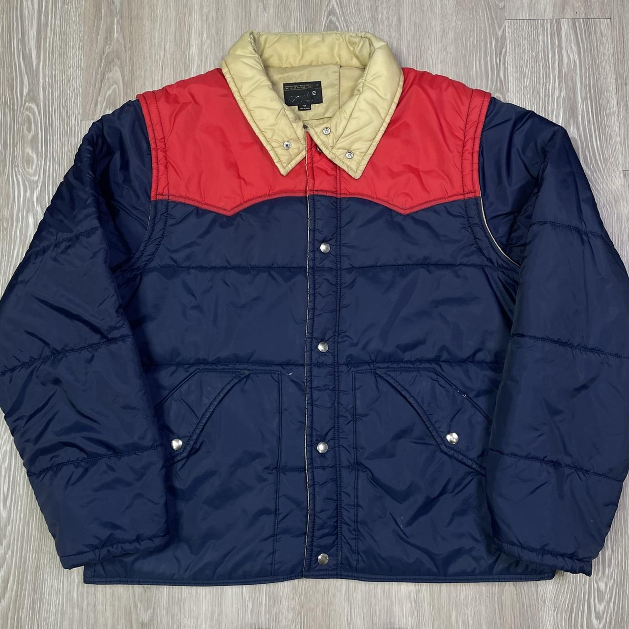 Vintage 1970s Western Puffer Jacket With Removable... - Depop