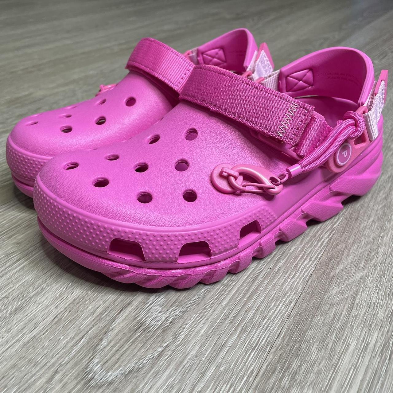 Womens Pink Post Malone Crocs Tagged Size Womens 7 Depop