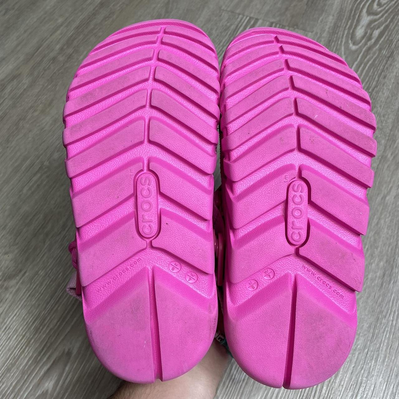Womens Pink Post Malone Crocs Tagged Size Womens 7 Depop