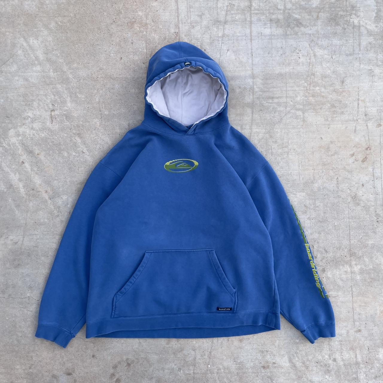 Vintage blue quiksilver hoodie Insane 😳 quicksilver... | Depop