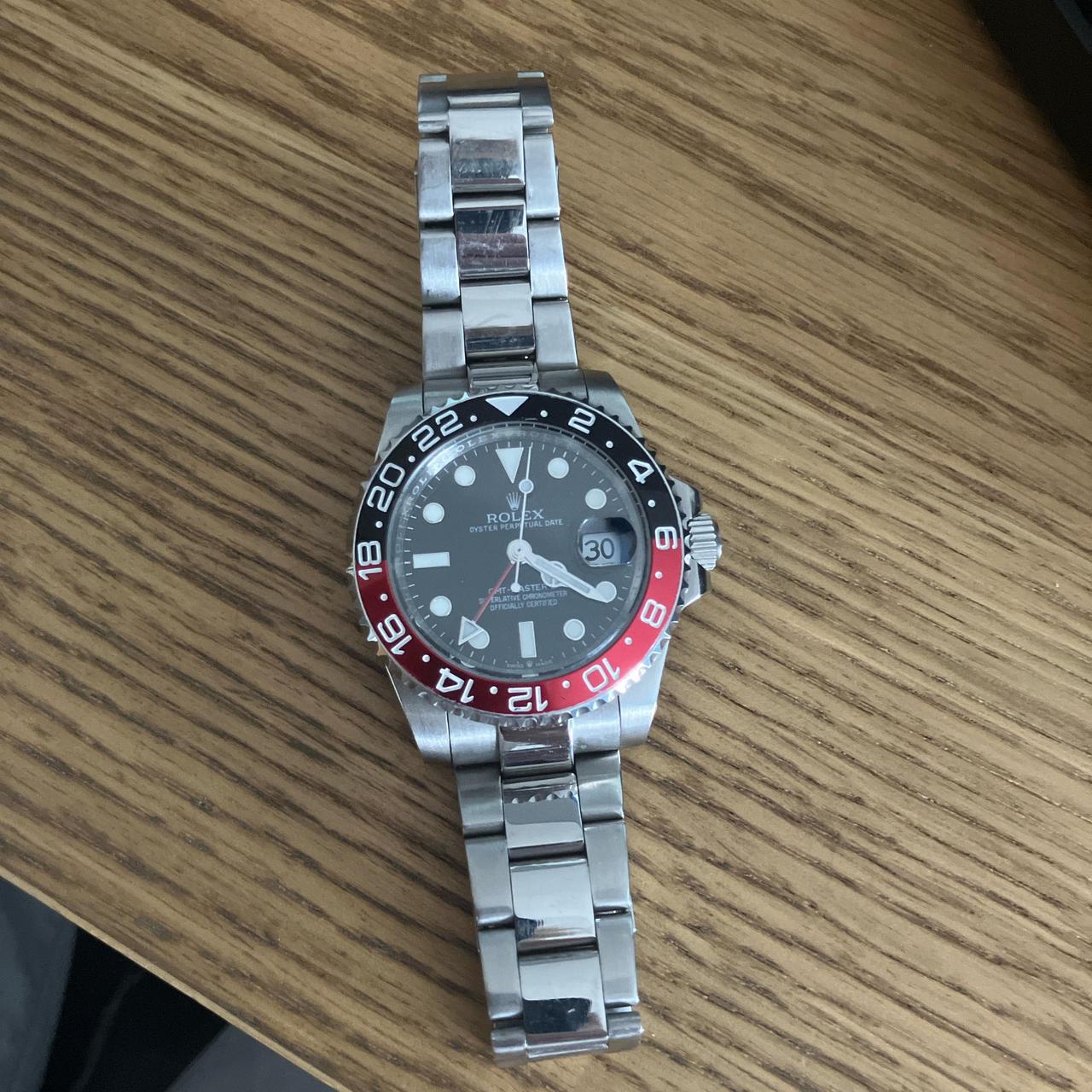 men’s automatic red and black watch R E P L I C A - Depop