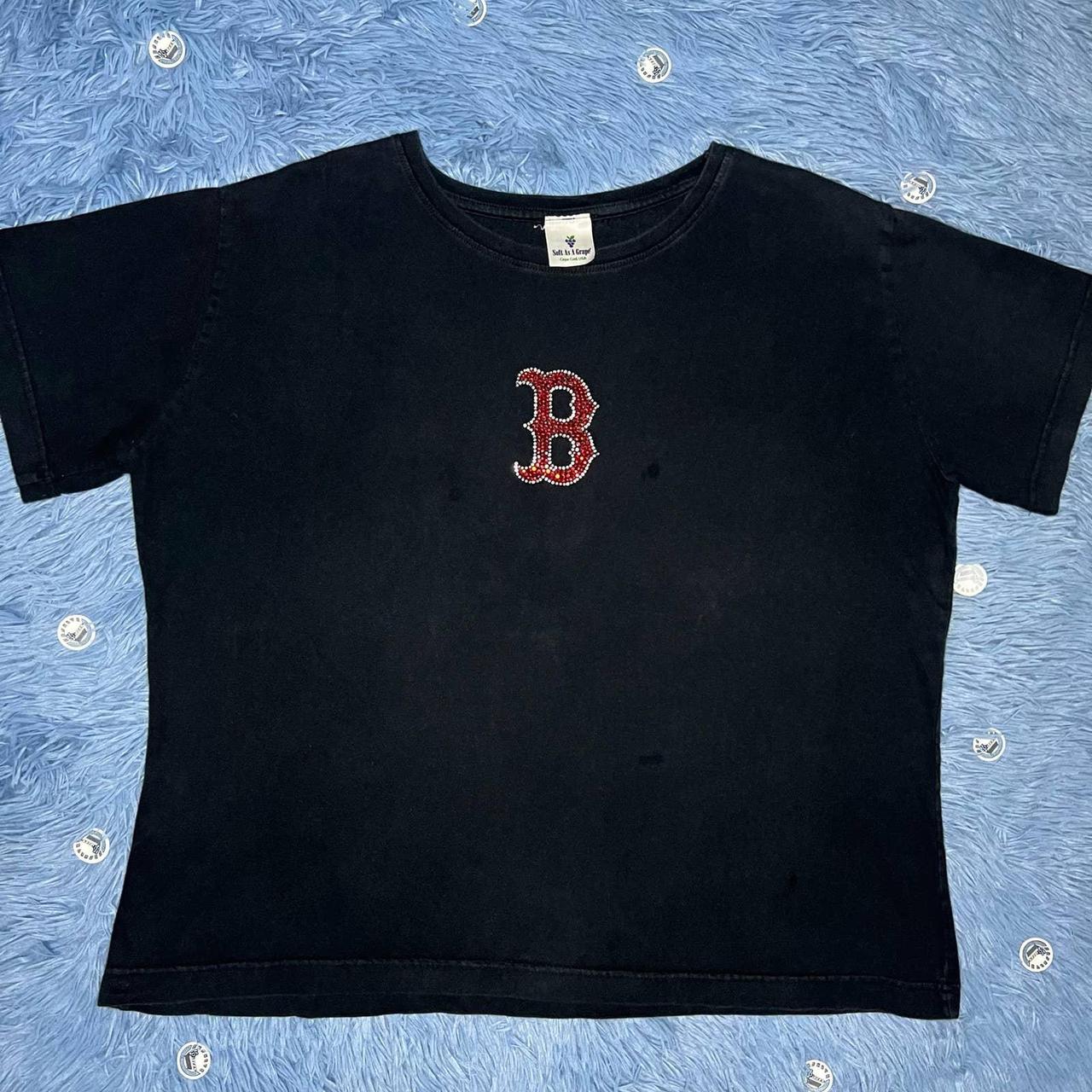 Boston Red Sox Bedazzled Logo Tee - Size... - Depop