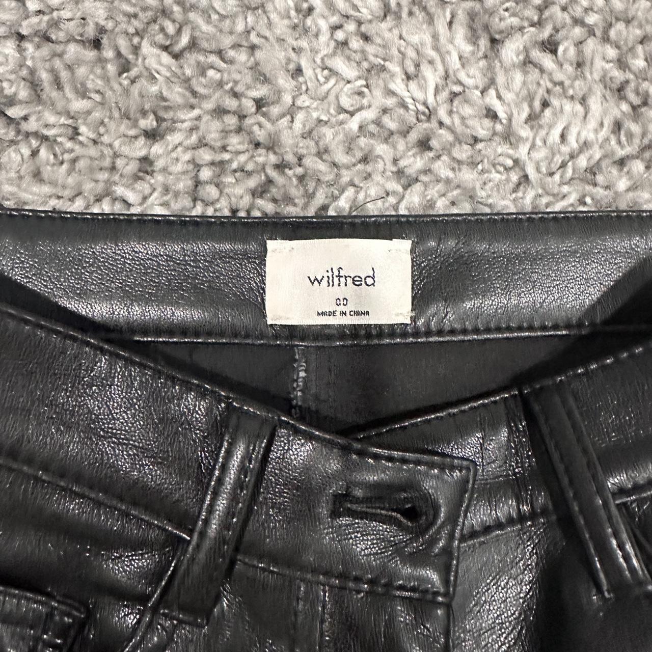 aritzia faux leather melina pants! size 00 and... - Depop