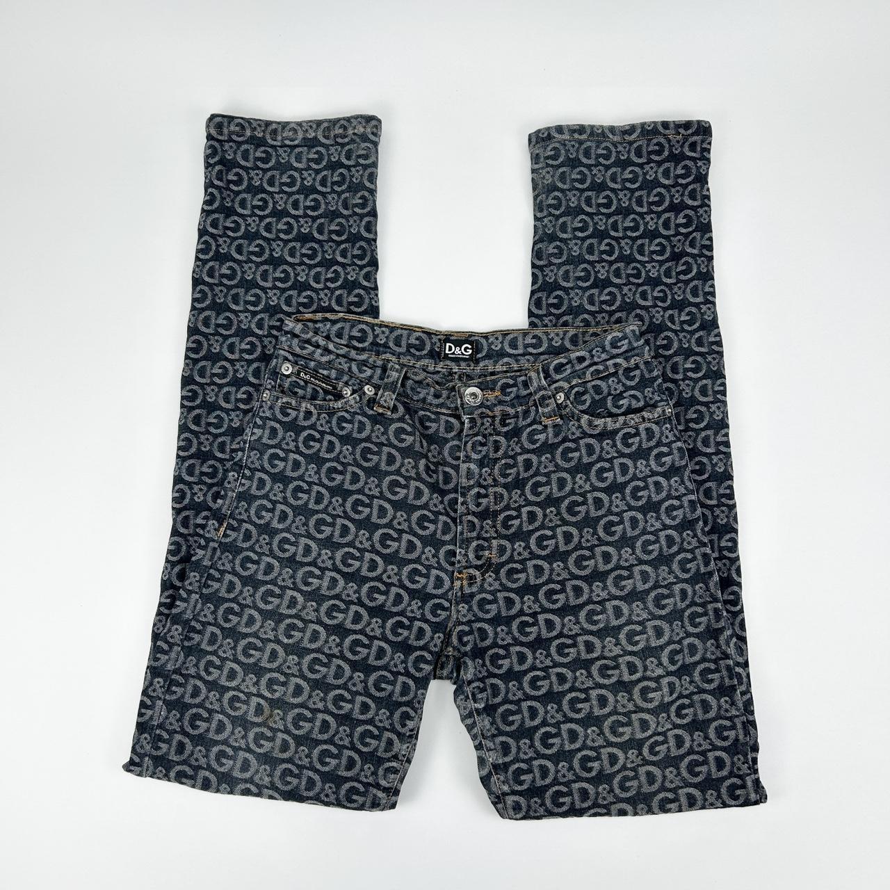 Vintage Dolce & Gabbana D&G Denim Monogram... - Depop