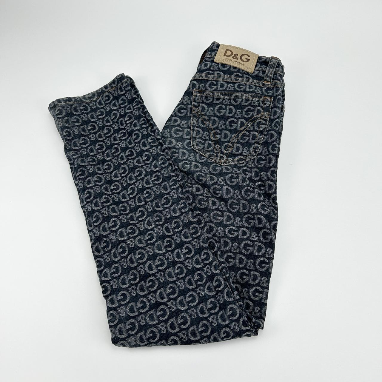 Vintage Dolce & Gabbana D&G Denim Monogram... - Depop