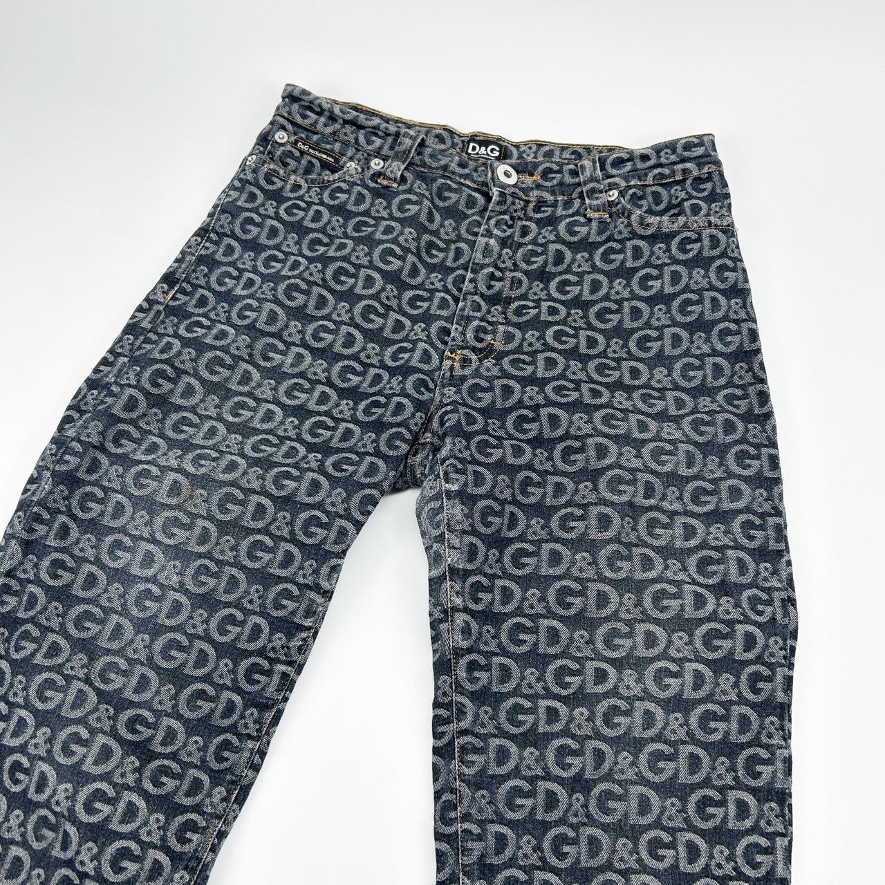 Vintage Dolce & Gabbana D&G Denim Monogram... - Depop