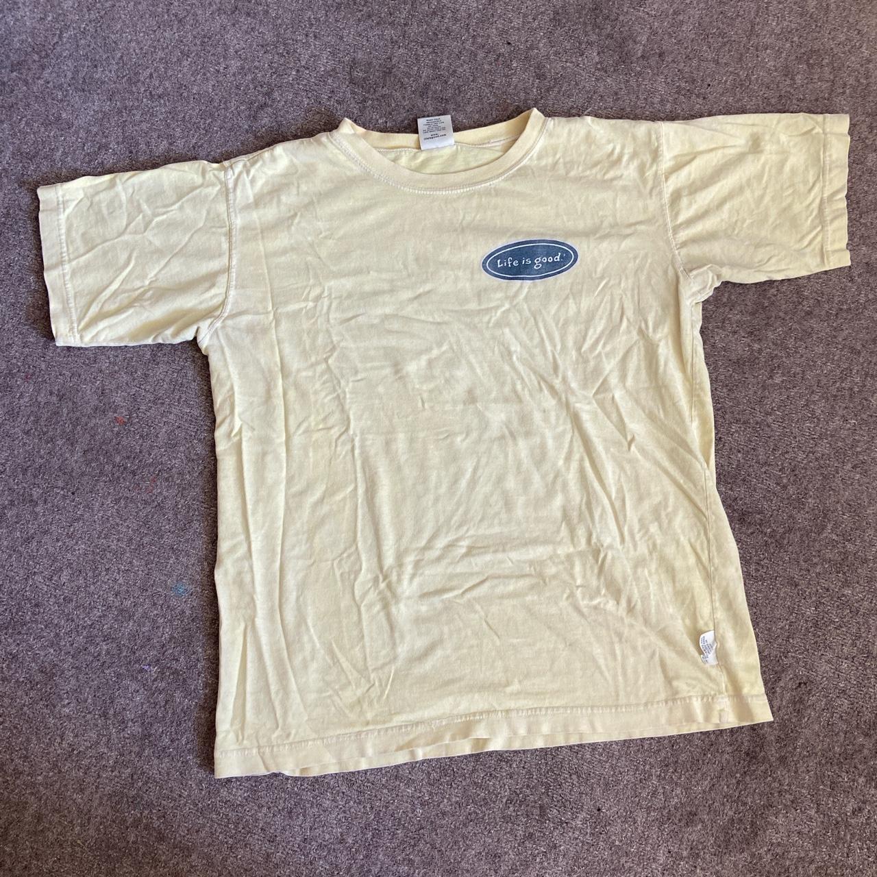 Life is good tshirt, small holes on left... - Depop