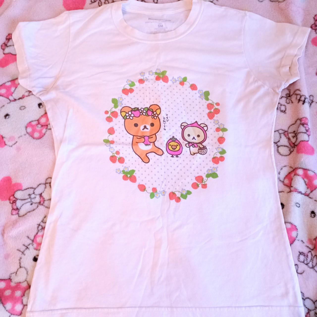 Cute rilakkuma white t shirt, sized small. I worn... - Depop