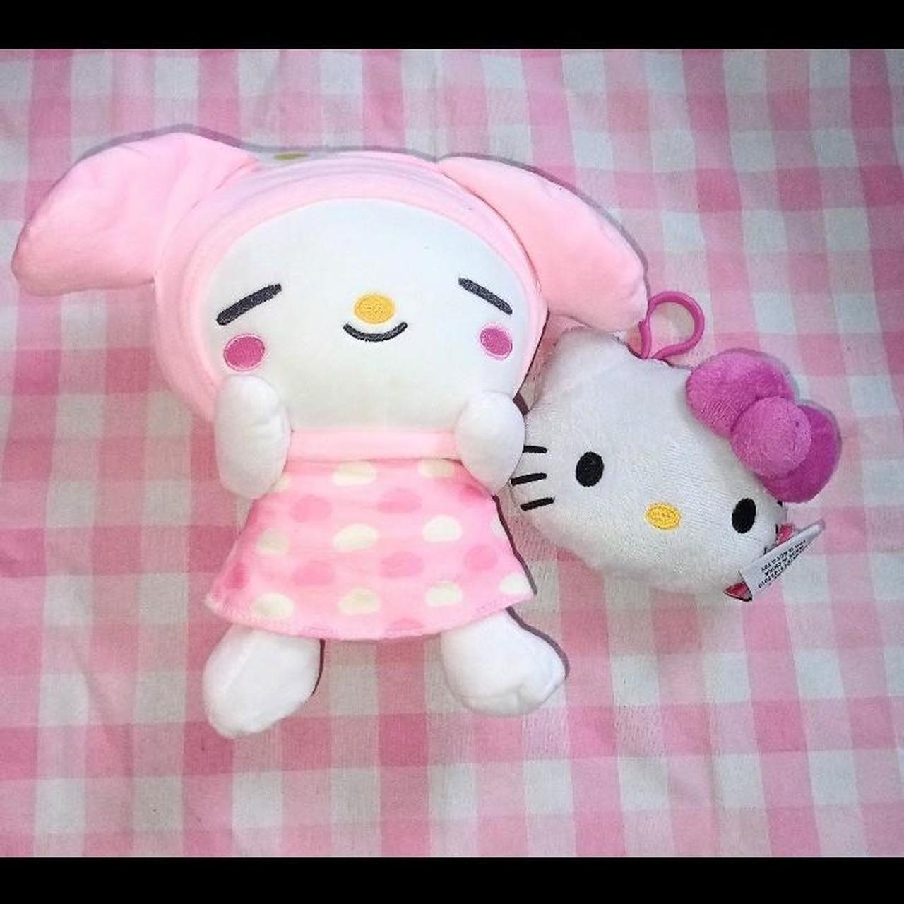Sanrio my melody sleepy plush and hello kitty plush.... - Depop