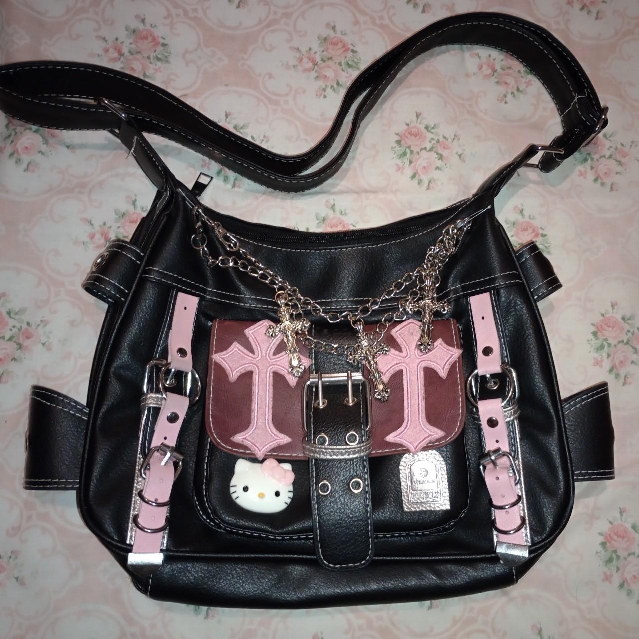 Sanrio hello kitty goth emo punk kawaii purse bag.... - Depop
