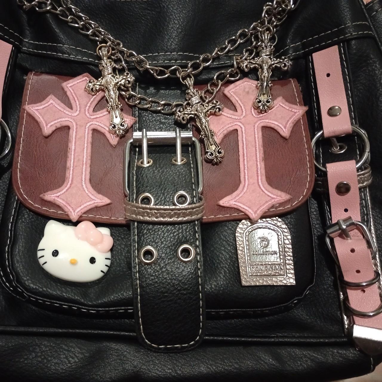 Sanrio hello kitty goth emo punk kawaii purse bag.... - Depop