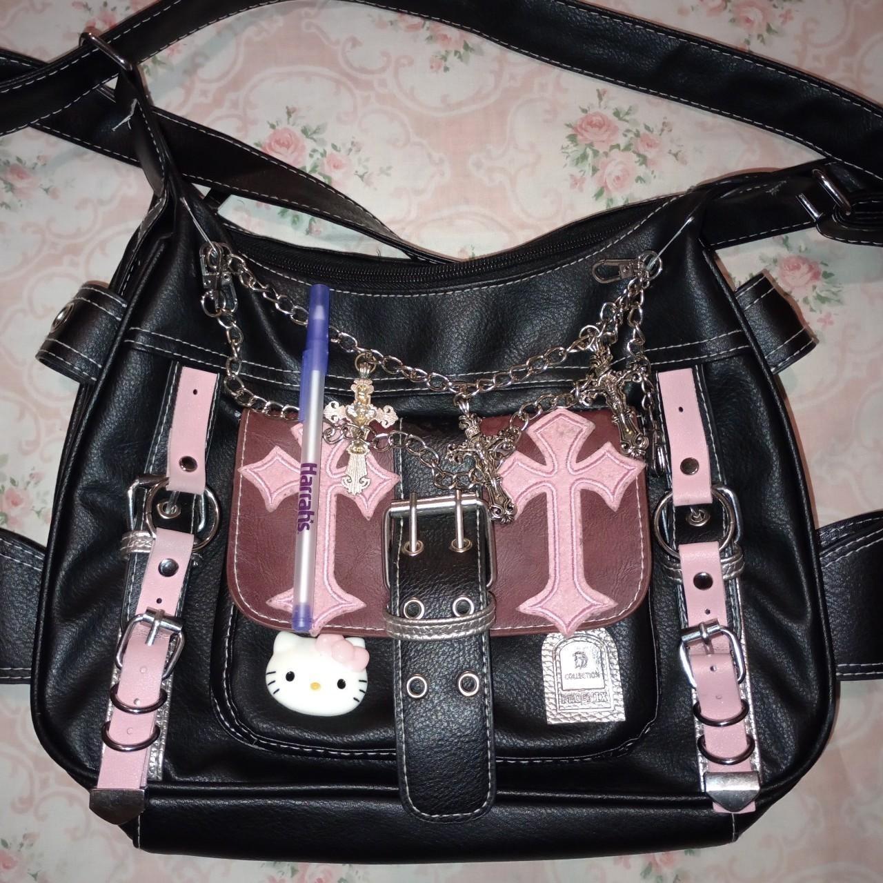 Sanrio hello kitty goth emo punk kawaii purse bag.... - Depop