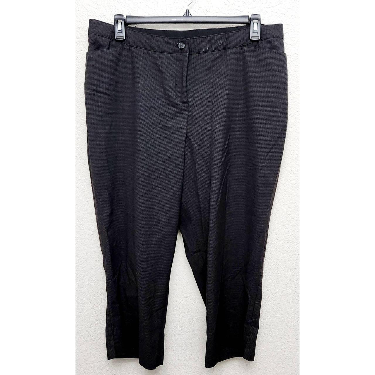 Lane Bryant Black Flat Front Slashed Pockets Ankle... - Depop