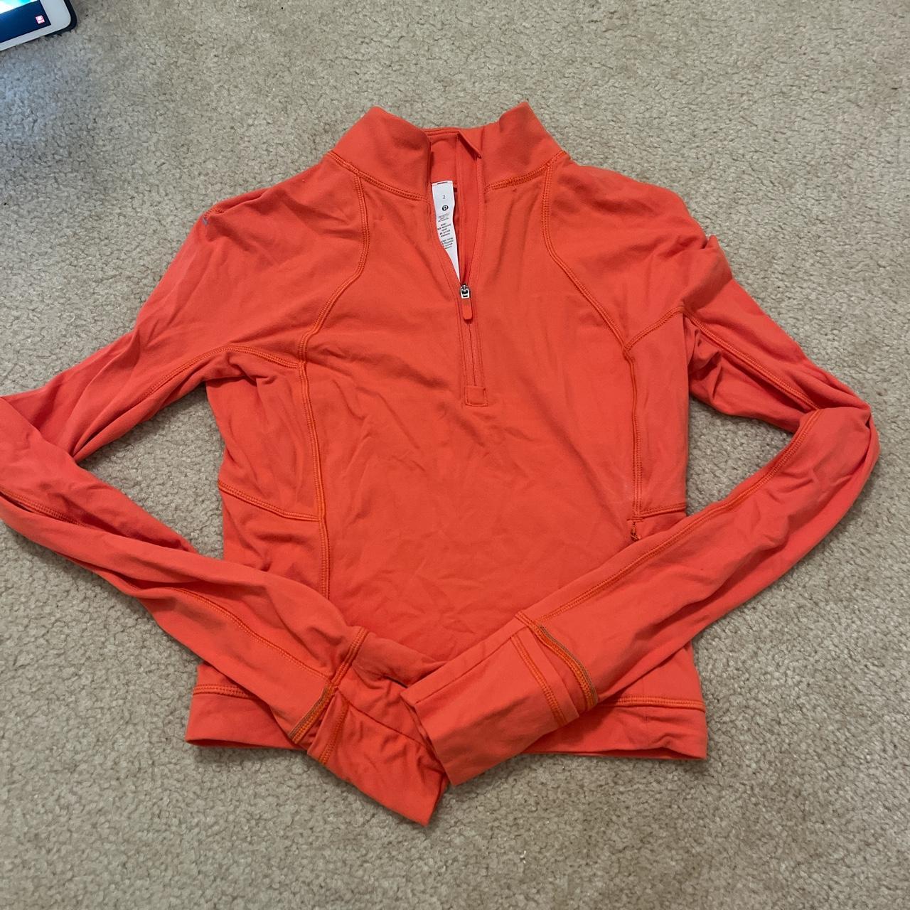 Lululemon cropped quarter zip size: 2 color:... - Depop