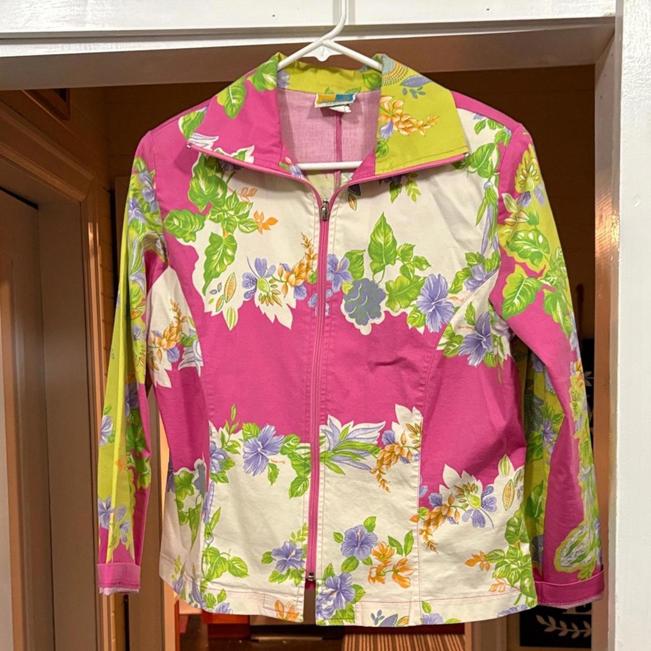 Vintage Sea Suns Floral Zip-Up Jacket Sea Suns made... | Depop