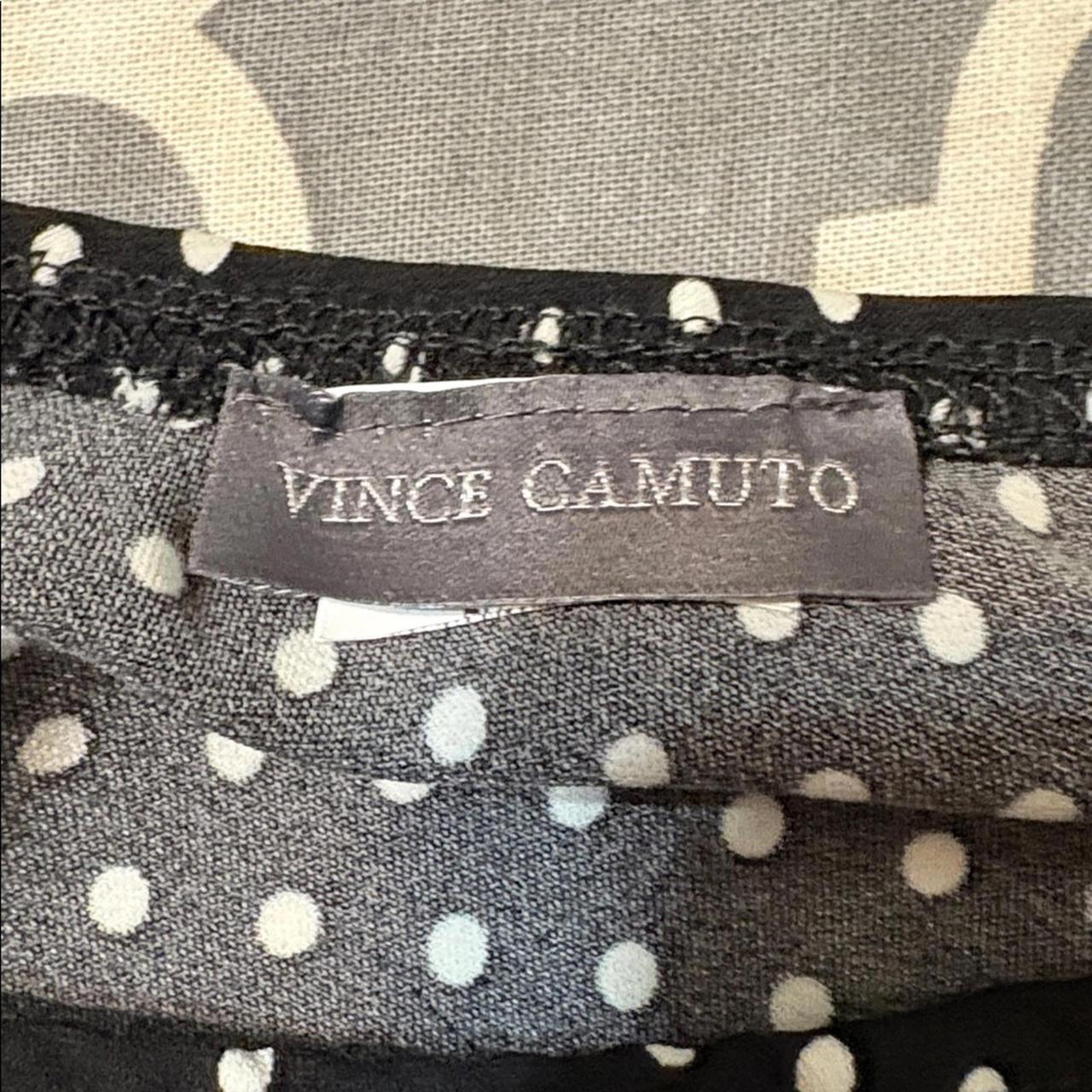 Vince Camuto Black and White Dotted Midi... | Depop