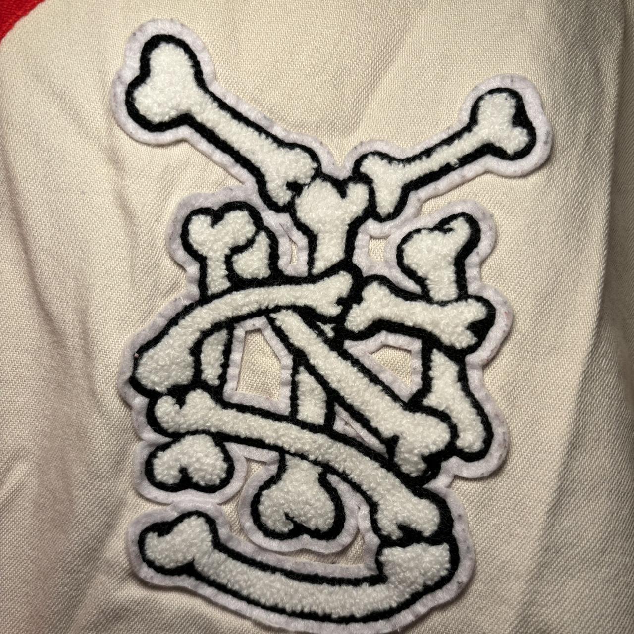 Supreme Patches Denim Baseball Jersey, worn 2-3... - Depop Supreme Patches Denim Baseball Jersey, worn 2-3... - Depop