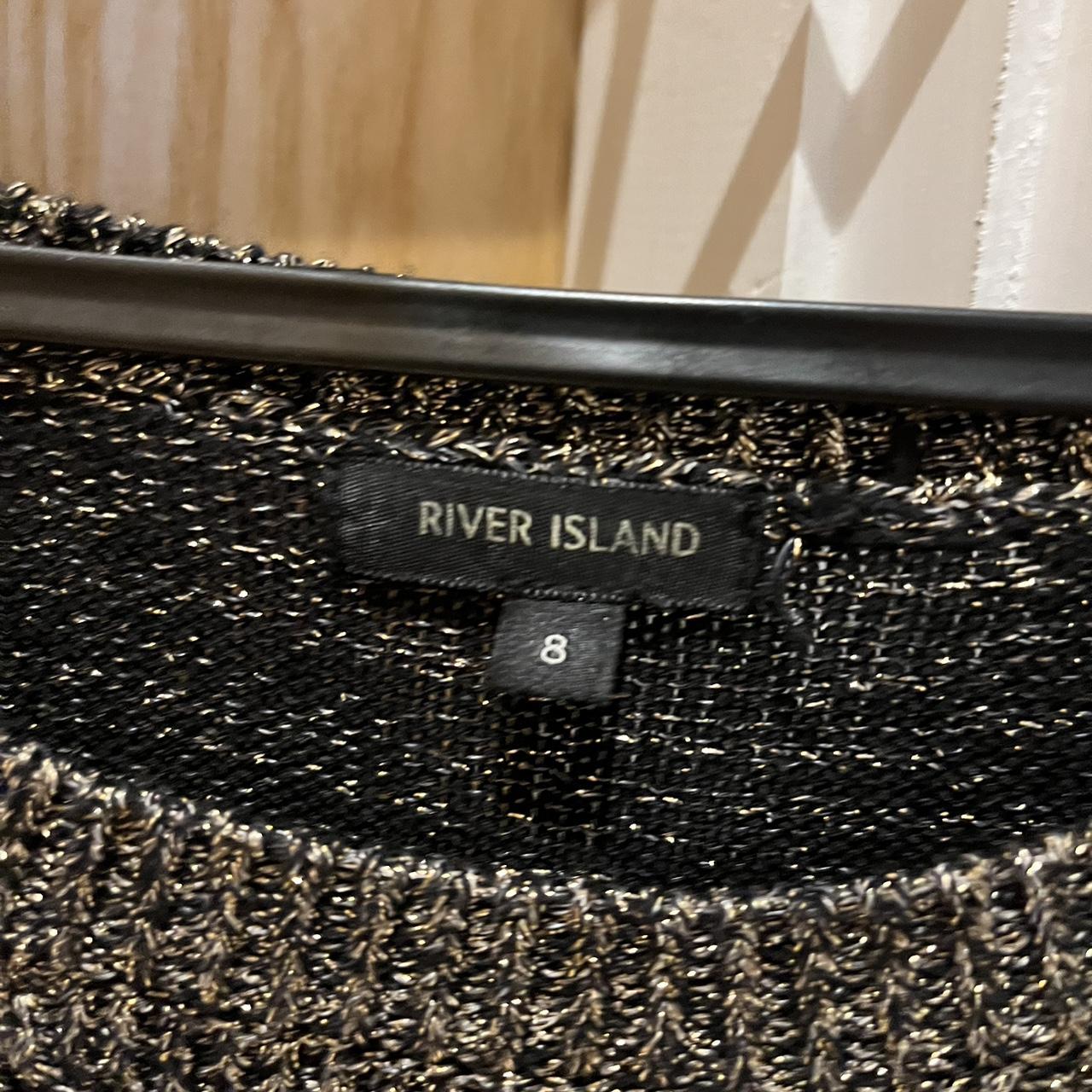 River Island Black and Gold Jumper Size 8 Great... - Depop