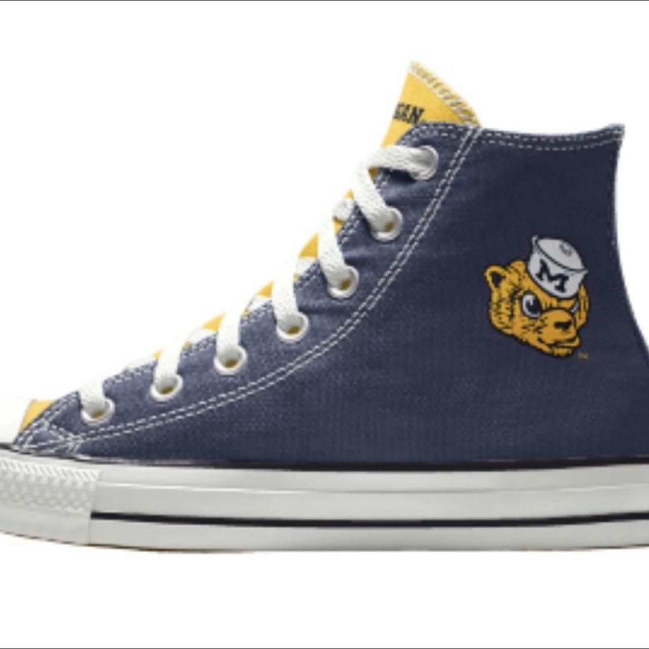 University of Michigan Custom Chuck Taylor All Star... - Depop