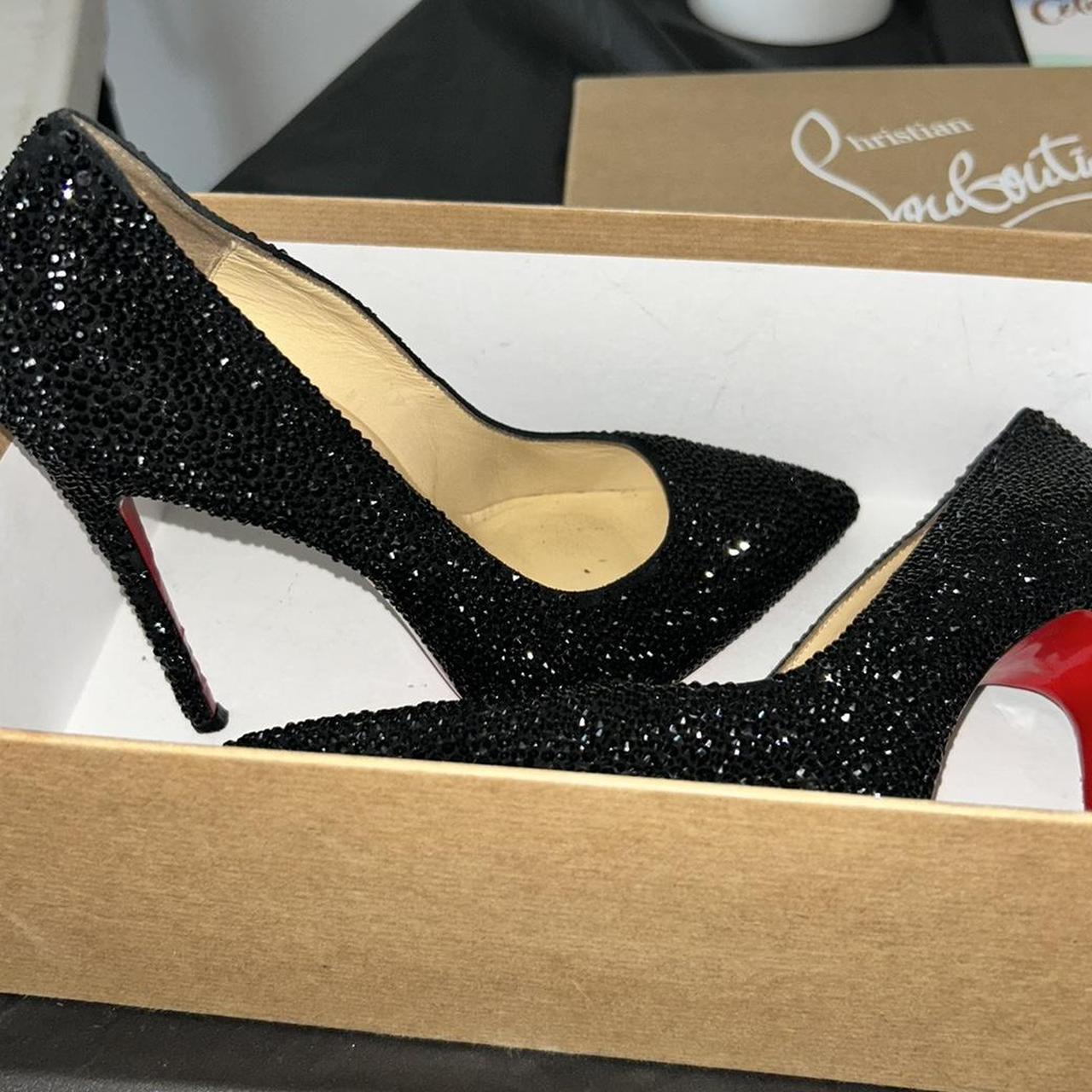 Red sparkly red bottom louboutin heels - Depop