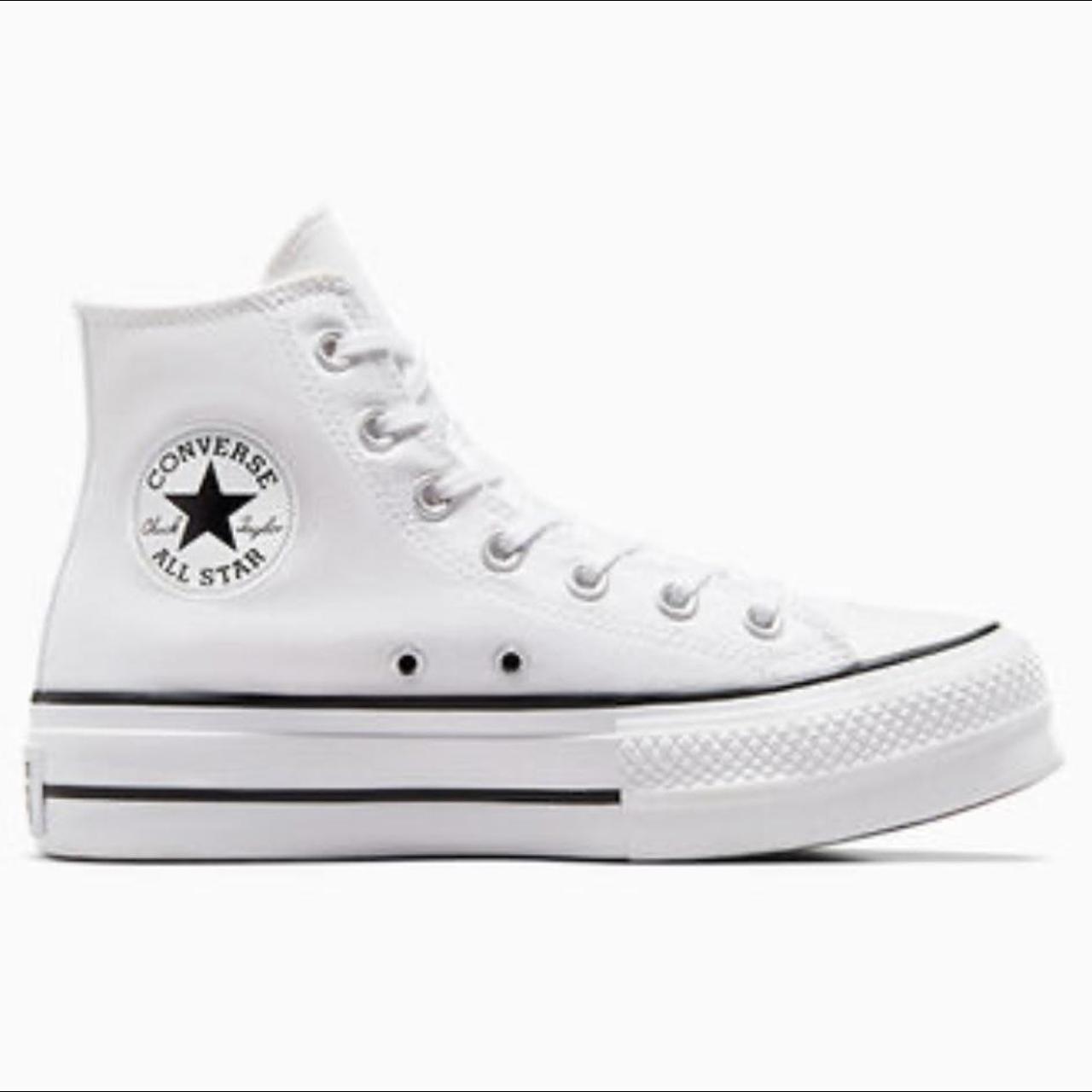 white platform converse! these aren’t in great... - Depop