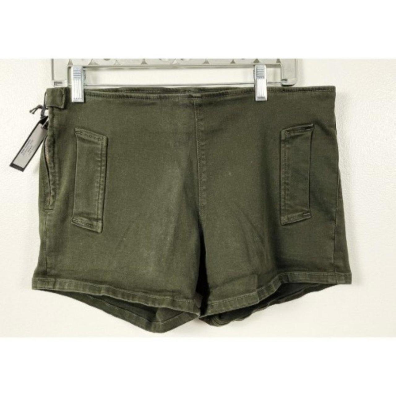 BNWT RTA GREEN STRETCH DENIM DAISY DUKE SHORTS IN A... - Depop