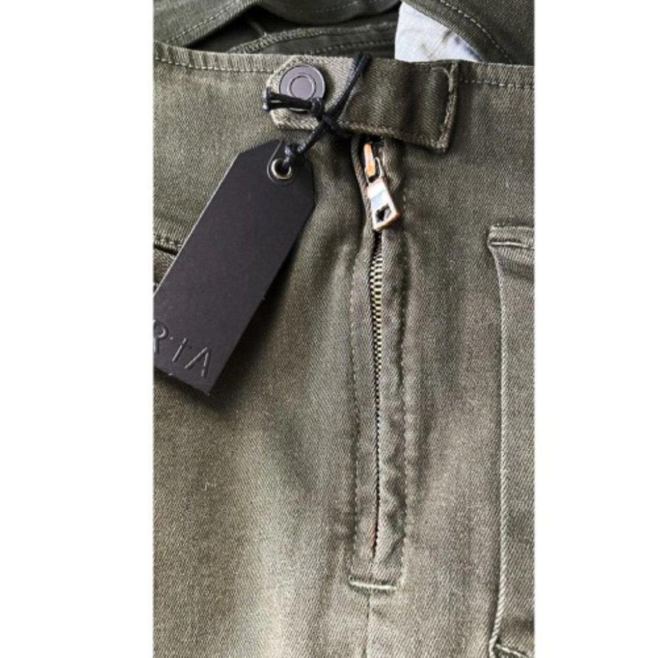 BNWT RTA GREEN STRETCH DENIM DAISY DUKE SHORTS IN A... - Depop