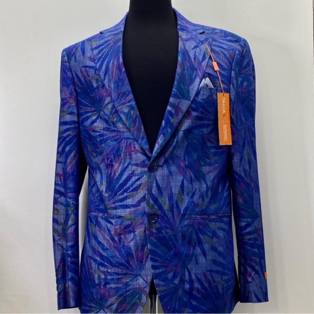 Slim Fit Blazer in Purple Blue-Size Med 36-38 Men's... - Depop