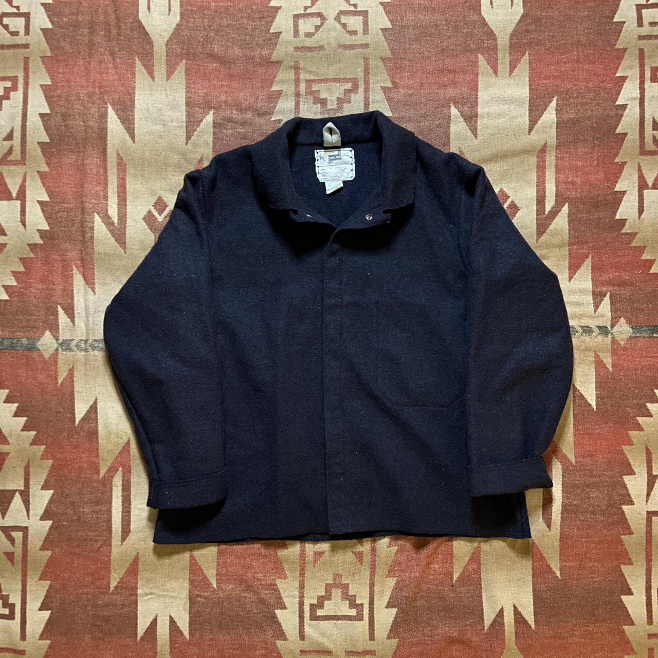 Vintage 70s filson style snap button wool steel... - Depop