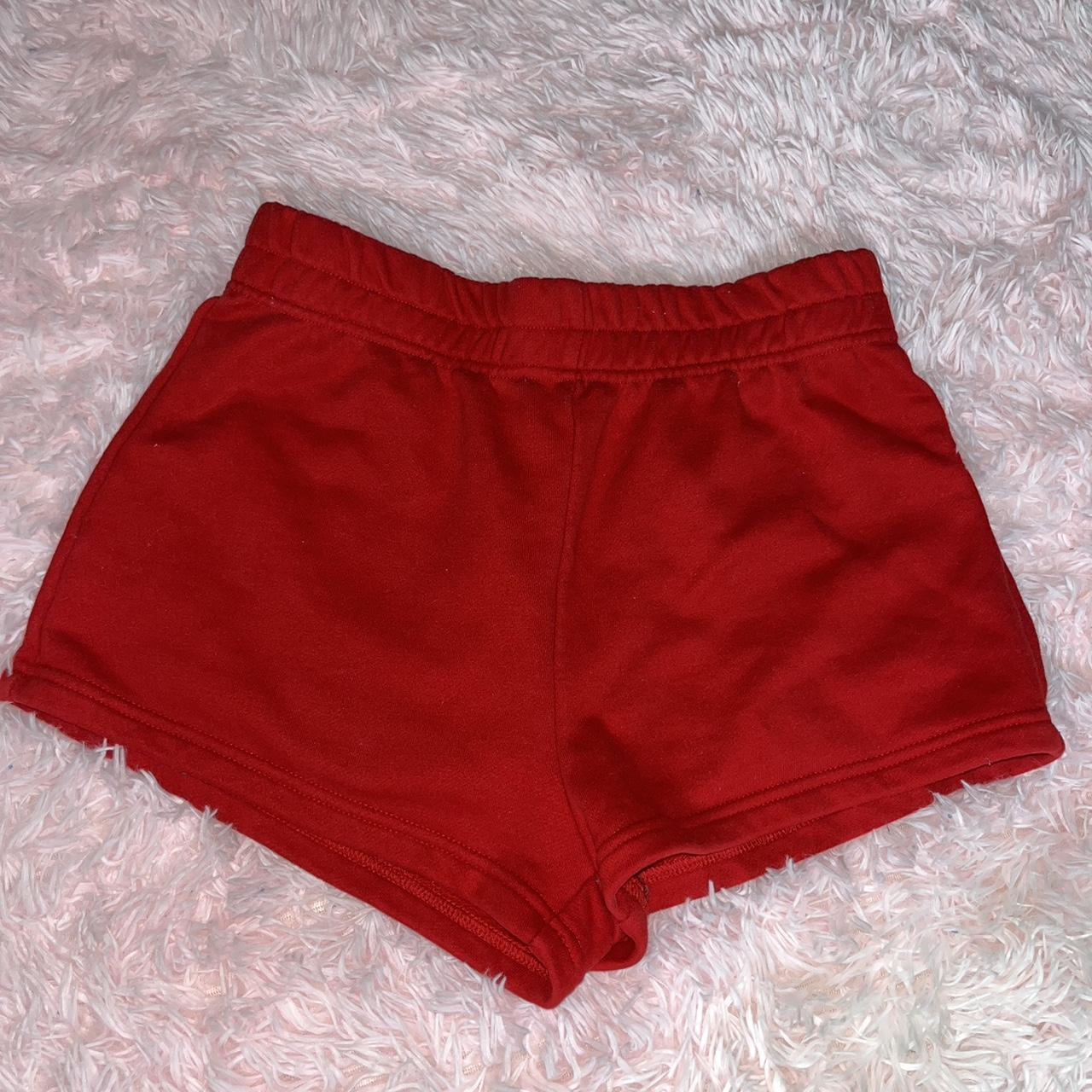 Red Sweat Shorts - Depop