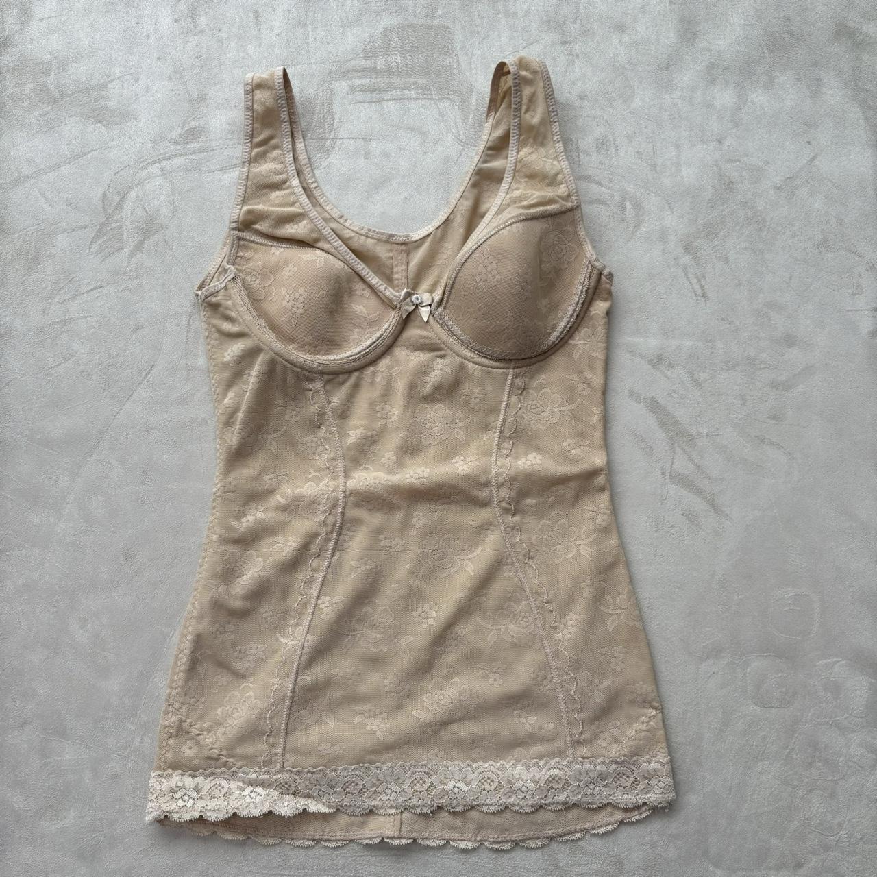 beige body shaping top Brand: Lavien Condition:... - Depop