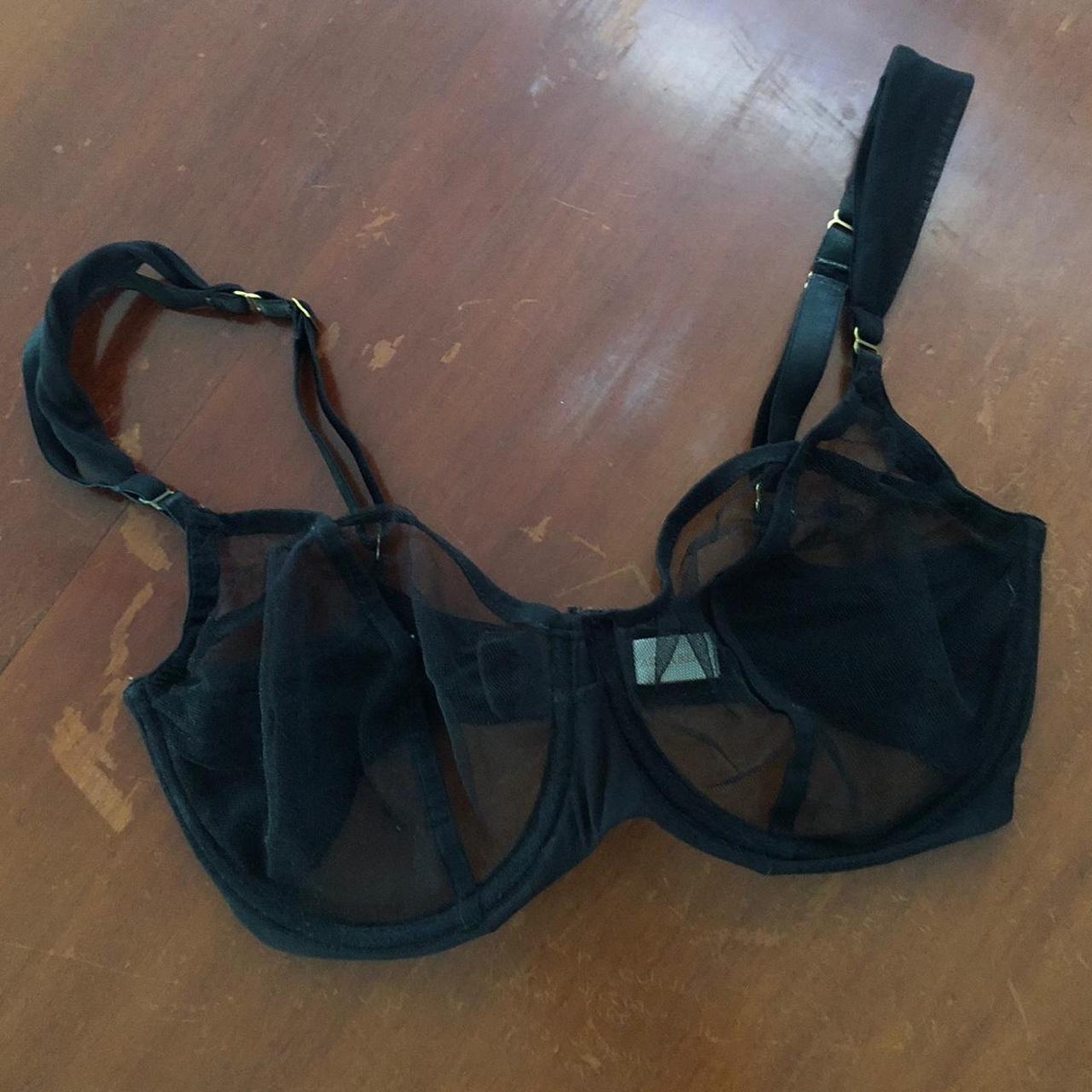 Adina Reay black tulle bra, excellent condition, not... | Depop