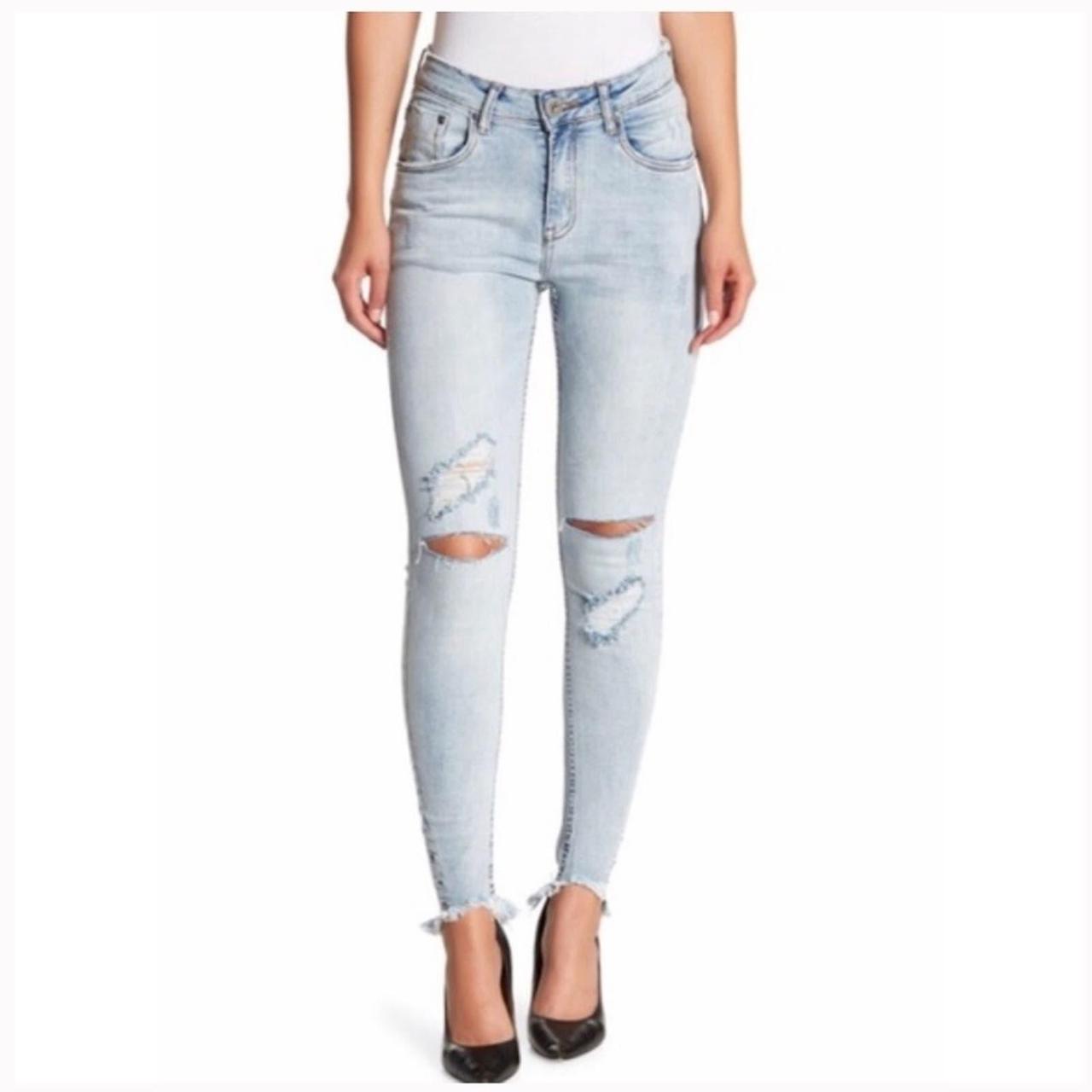 One Teaspoon SPRAY ONS Hell-cat High Waist Skinny... - Depop